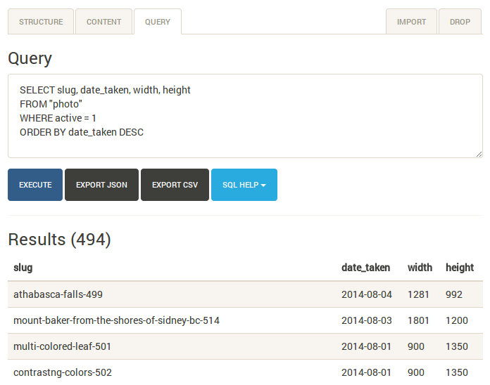 charles leifer | Web-based SQLite Database Browser, powered by Flask ... charles leifer | Web-based SQLite Database Browser, powered by Flask ...